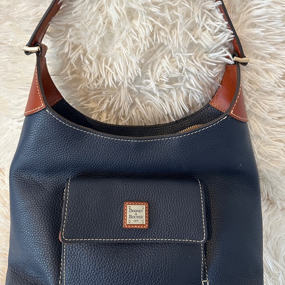 Dooney & Bourke | Bags | Dooney Bourke Small Hobo Shoulder Bag Blue ...